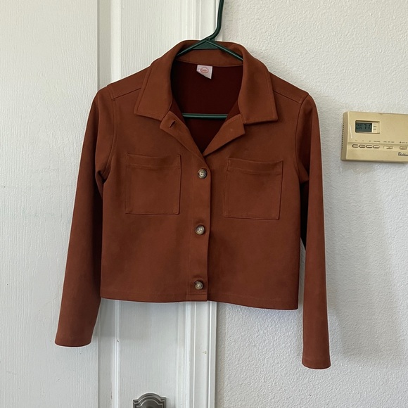 wonder nation | Jackets & Coats | Wonder Nation Girls Brown Faux Suede ...